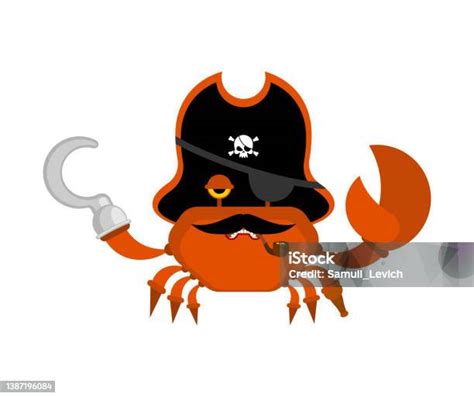 게 해적 고립 바다 암 필리버스터 벡터 일러스트레이션 갈고리 발톱에 대한 스톡 벡터 아트 및 기타 이미지 갈고리 발톱