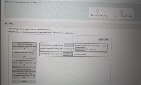 Solved Below Are Two Resonance Structures For Formic Acid