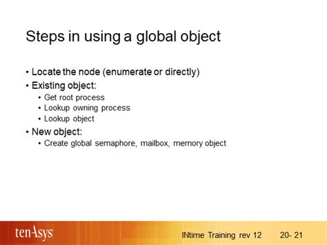 Steps In Using A Global Object