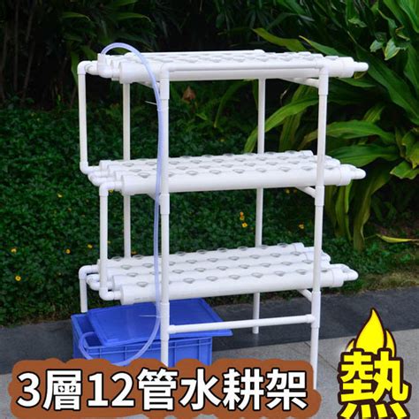 三層12管水耕架 108槽 水耕種菜 無土栽培 陽台種菜 PChome 24h購物