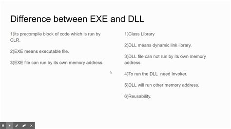 Difference Between Exe And Dll Youtube