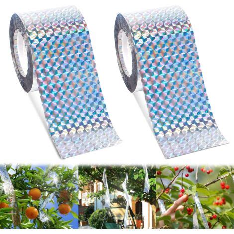 Bande Répulsive Anti Oiseauxset De 2 Bandes X 80m X 48cm Anti Oiseaux Epouvantail Pour