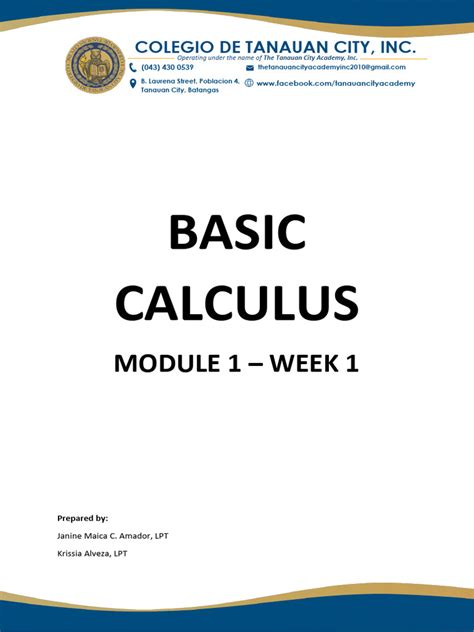 basic calculus module 1 week 1 1 pdf