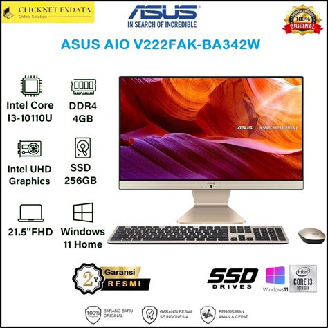 Jual Pc Asus All In One V Fak Ba W I U Gb Gb Ssd Fhd Win Shopee Indonesia