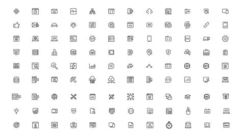 Software Development Icon Collection Programming Coding Icon Set Programmer And Developer