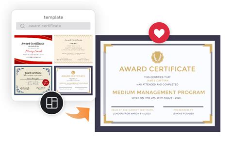 Editable Certificate Templates