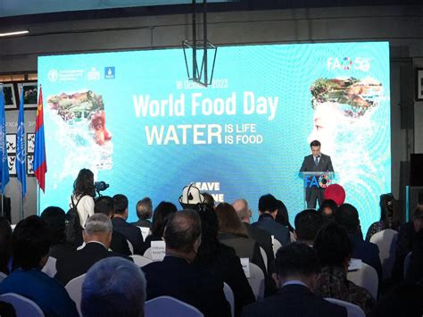 Дэлхийн хүнсний өдрийг Ус бол хүнс ус бол амьдрал уриан дор тэмдэглэж байна News Mn