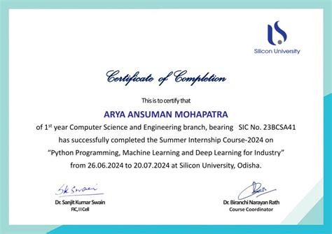 Arya Ansuman Mohapatra On Linkedin Internship Machinelearning Deeplearning Python