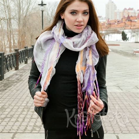 Класичний шалик Вино кохання Одежда и аксессуары из шерсти