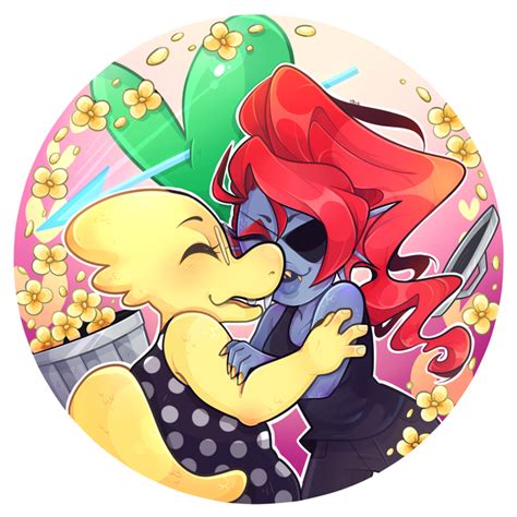 Undyne X Alphys Kisses Fanart By Me Undertale Undertale Pictures
