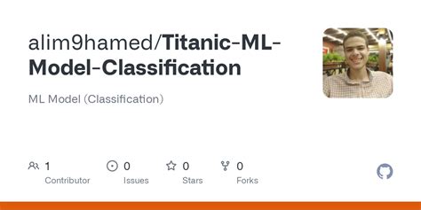 github alim9hamed titanic ml model classification ml model classification