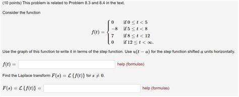 Solved 10 Points This Problem Is Related To Problem 8 3 Chegg Com
