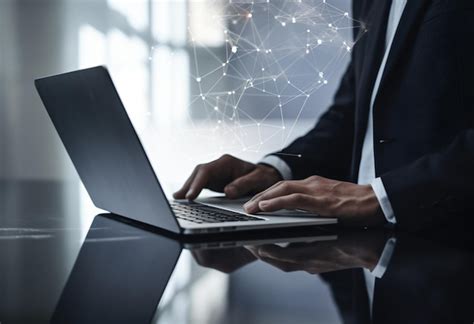 Premium Photo A Business Man Typing Hands Surfing The Net Hacking