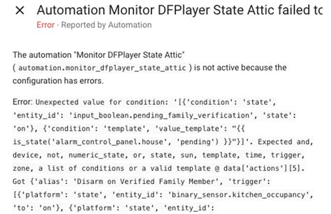 Issue With Automation Error Reporting Configuration Home Assistant