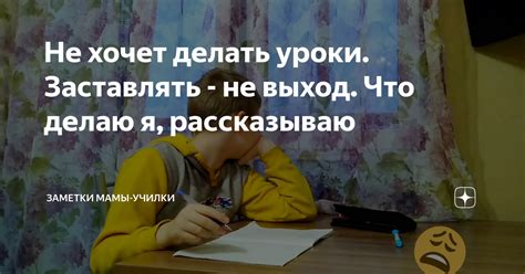 Не хочет делать уроки Заставлять не выход Что делаю я рассказываю Заметки мамы училки Дзен