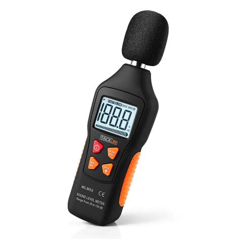 TACKLIFE Digital Sound Level Meter Decibel Meter 30 130dB A Range With Sound Simulation