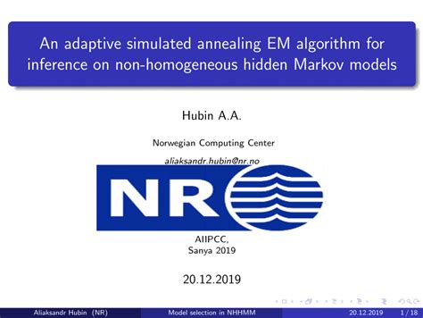 Pdf An Adaptive Simulated Annealing Em Algorithm For Inference On Non Homogeneous Hidden