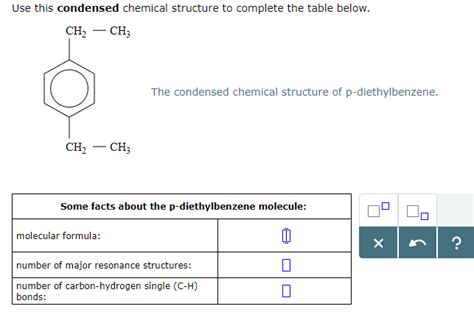 Solved Use This Condensed Chemical Structure To Complete The