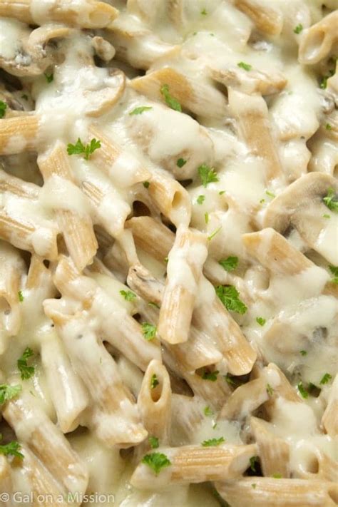 Mushroom Alfredo Pasta Bake Gal On A Mission
