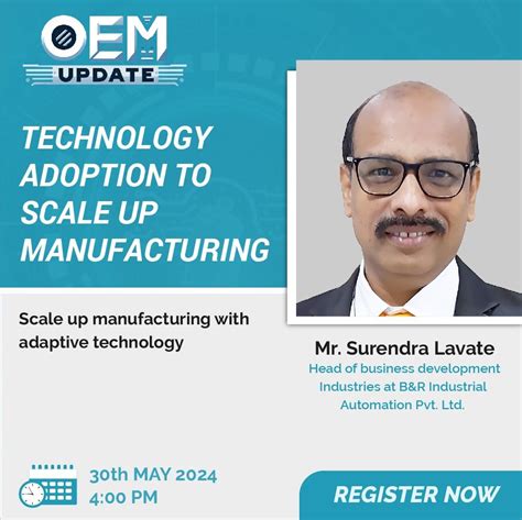 Oem Update Magazine On Linkedin Technologyadoption Robotics Iot Ai Ml 5g Scaleup Webinar…