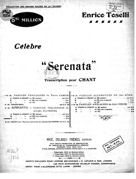 Serenata Op6 Toselli Enrico Imslp Free Sheet Music Pdf Download