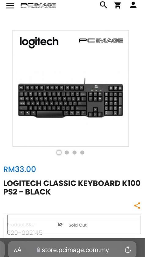 Logitech Classic Keyboard K PS Port Black Computers Tech Parts Accessories