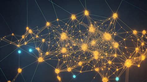 Glowing Abstract Representation Wifi Network With Nodes Light Connecting In Complex Pattern