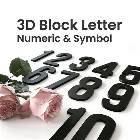 D Number And Symbol Block Wall Decorations Block Letters Shopee