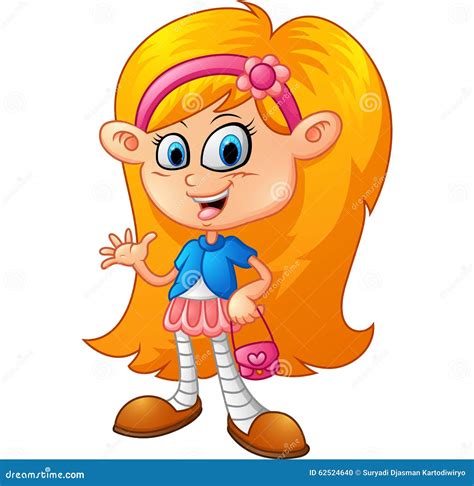 Cute Girl Shopping Cartoon Stock Vector Illustration Of Drawing 62524640