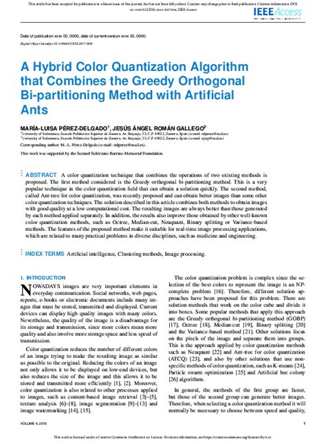 Pdf A Hybrid Color Quantization Algorithm That Combines The Greedy