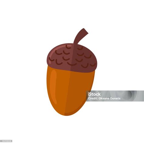 도토리 아이콘 클립 아트 아바타 로고 타입 격리 된 벡터 그림 0명에 대한 스톡 벡터 아트 및 기타 이미지 0명 가을 갈색 Istock