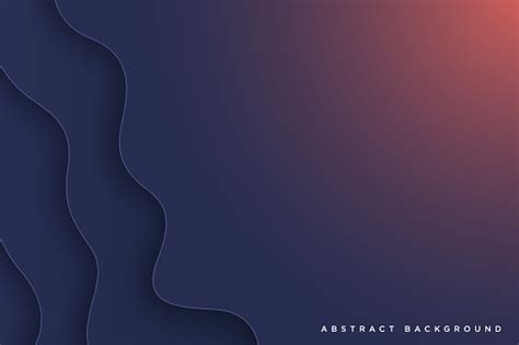 종이 예술 만화 추상 파도 종이 배경 개척 현대 종이 접기 디자인 서식 파일입니다 벡터 일러스트입니다 어두운 블루 오렌지 색상에서 3d 종이 레이어 0명에 대한 스톡 벡터