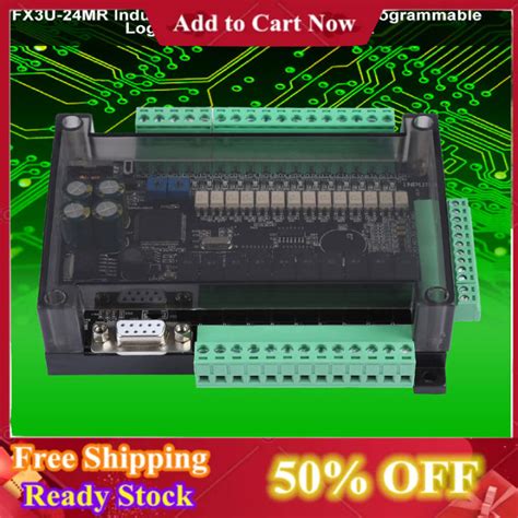 Fx3u 24mr Industrial Control Board Plc Programmable Logic Controller Relay Output Th