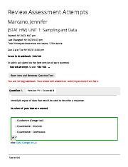 Review Assessment Attempts Understanding Statistics Concepts Course Hero