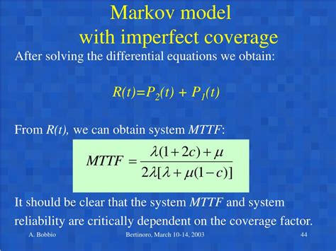 Ppt Dependability Theory And Methods 5 Markov Models Powerpoint