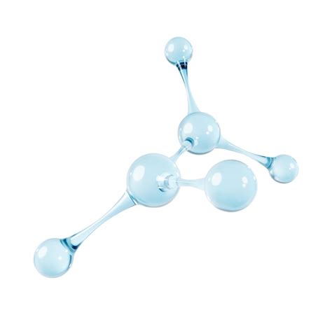 Premium Vector Glass Molecule Model 3d Abstract Molecular Structure On White Background Vector