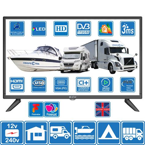 Купить Ибей | 12V / 240V 24" Inch HD LED Digital Freeview TV MOTORHOME ...