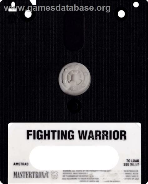 Fighting Warrior Amstrad Cpc Artwork Cartridge