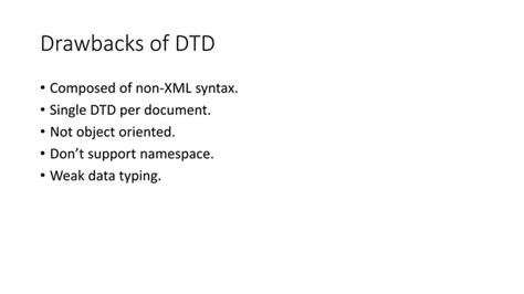 Xml Dtd And Schema Pptx Web Design And Html Internet