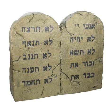 10 Commandments Tablets Hebrew