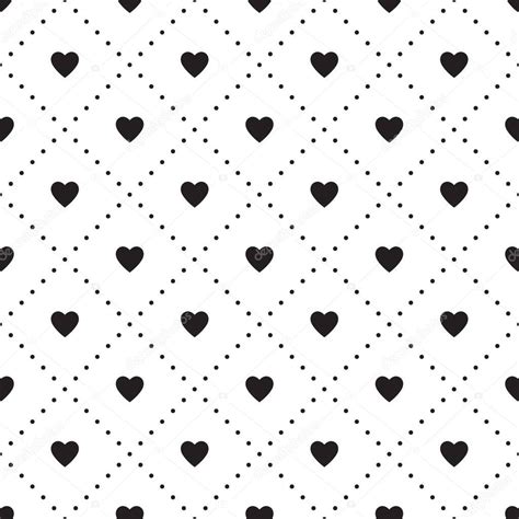 Patrón Sin Costura Del Corazón Patrón De Corazón Sin Fin Negro Sobre
