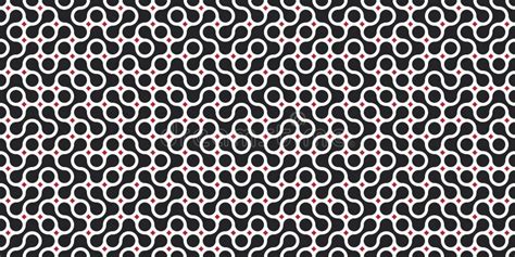 Seamless Pattern With Circle Connect Shape Metaball Dots Icon Integration Technology Symbols