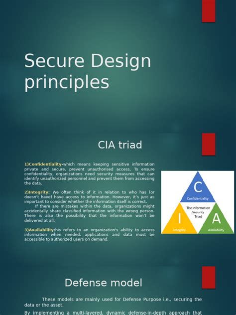 Secure Design And Defense Models Guide Pdf Security Computer Security