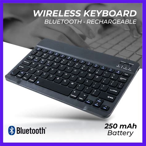 Jual Inovasi Tani Keyboard Bluetooth Rechargeable 10 Inch Kimsnot Wireless Bluetooth Keyboard