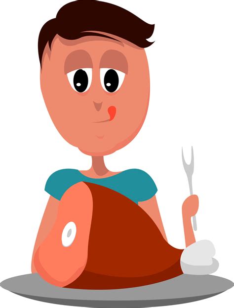 Menino Com Fome Ilustração Vetor Em Fundo Branco 13610680 Vetor No Vecteezy