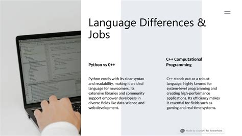 Difference Between Python And C Languagepptx