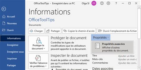 Utilisation Des Variables De Propriété Dans Le Document Microsoft Word 365