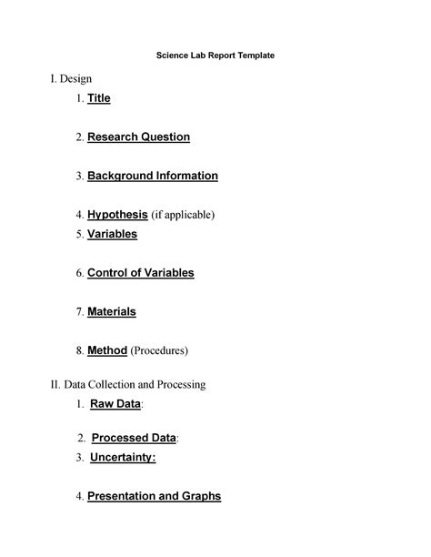 Grade Lab Report Template