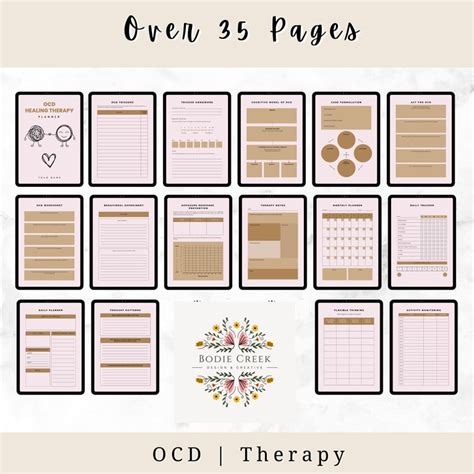 Ocd Therapy Journal Ocd Therapy Workbook Therapy Tracker Healing