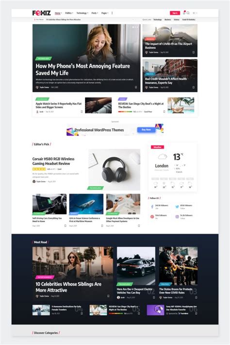10 Best News Wordpress Themes • Psd Design